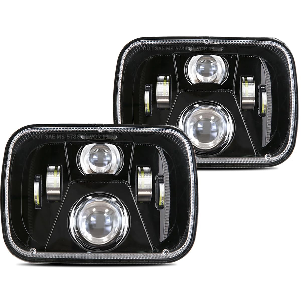 TRUCKMALL 5x7 7x6 inch LED Headlights, H6054 6054 H5054 6052 LED ...