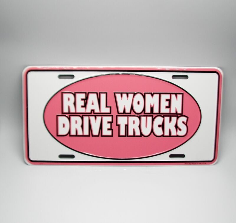 TRUCKS ARE FOR GIRLS PRINCESS COUNTRY GIRL METAL CAR NOVELTY LICENSE ...