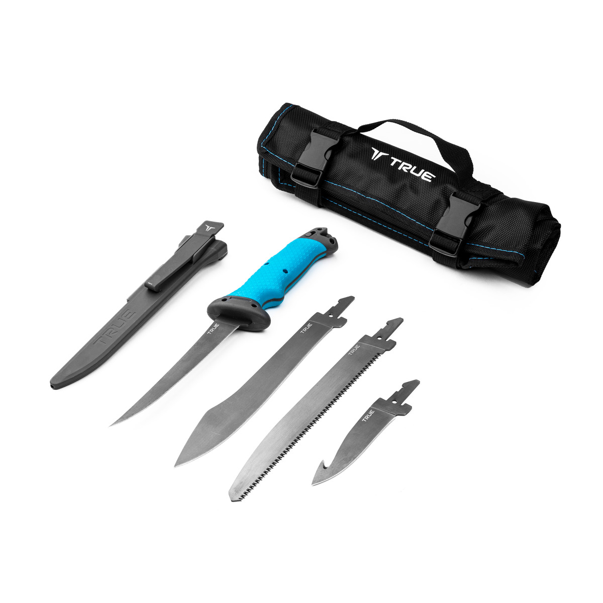 TRUE Hunt Processor Fixed Blade Knives Kit, 4/6/8/8 in, 5Cr13 Steel ...