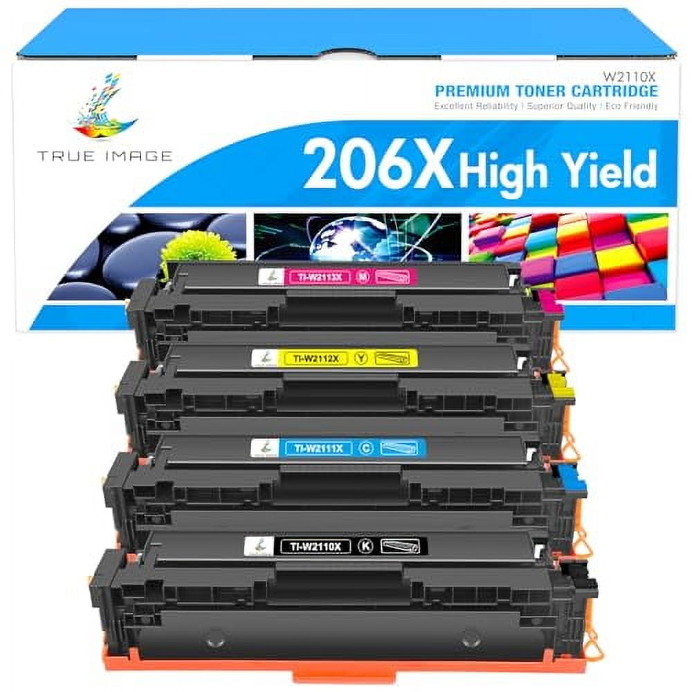 TRUE IMAGE Compatible 206X Toner Cartridges 4 Pack High Yield ...