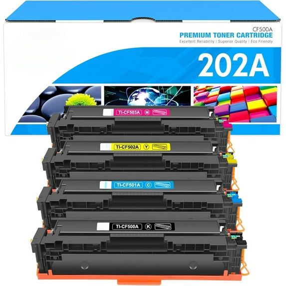 TRUE IMAGE Compatible Toner Cartridge Replacement for HP 202A CF500A ...