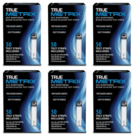 TRUE METRIX Blood Glucose Test Strips, 50ct, 6 Pack, Triple Sense ...