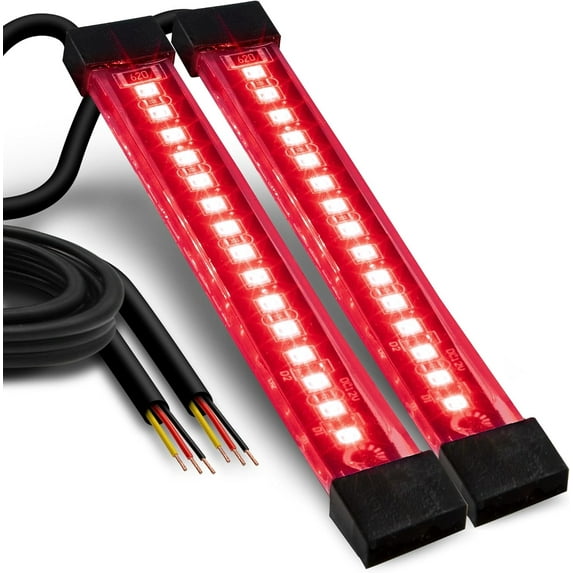 TRUE MODS 2pc 5" Red LED Motorcycle Turn Signal & Brake Tail Light Strip Kit [Waterproof ...