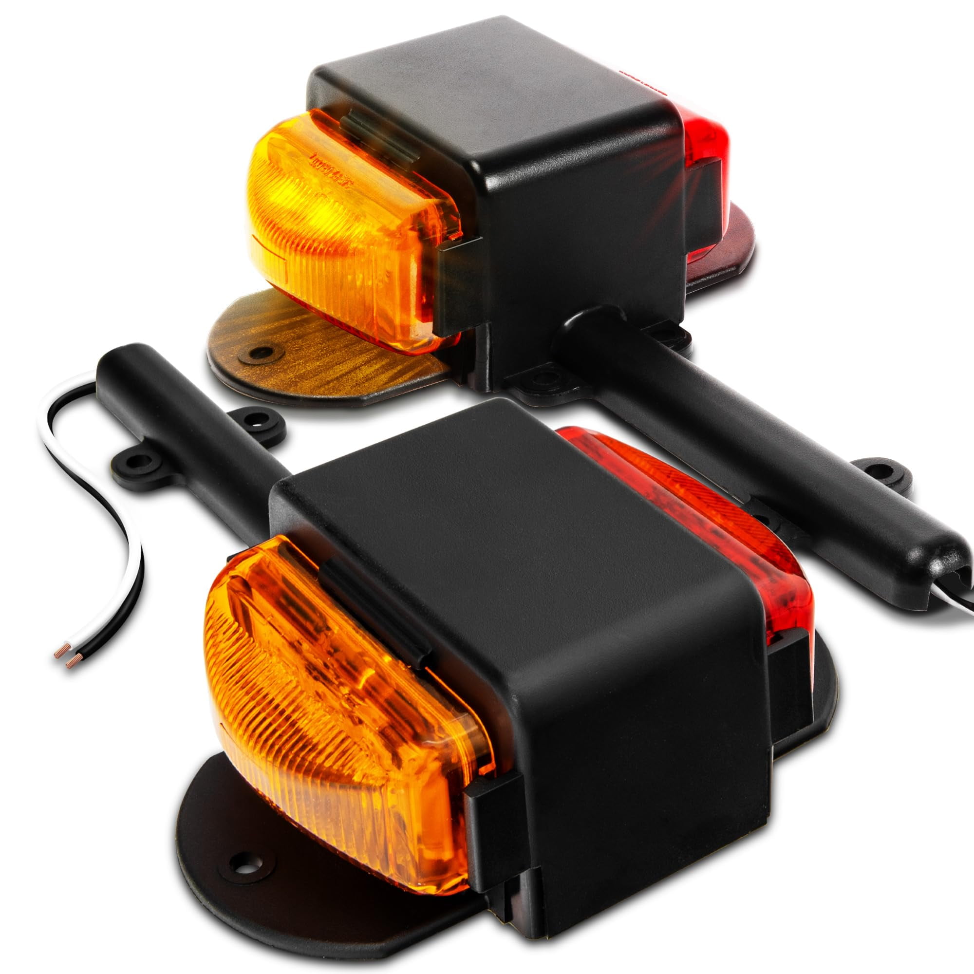 TRUE MODS 2pc 7" KEF16 Amber + Red LED Fender Light Set [DOT Approved ...