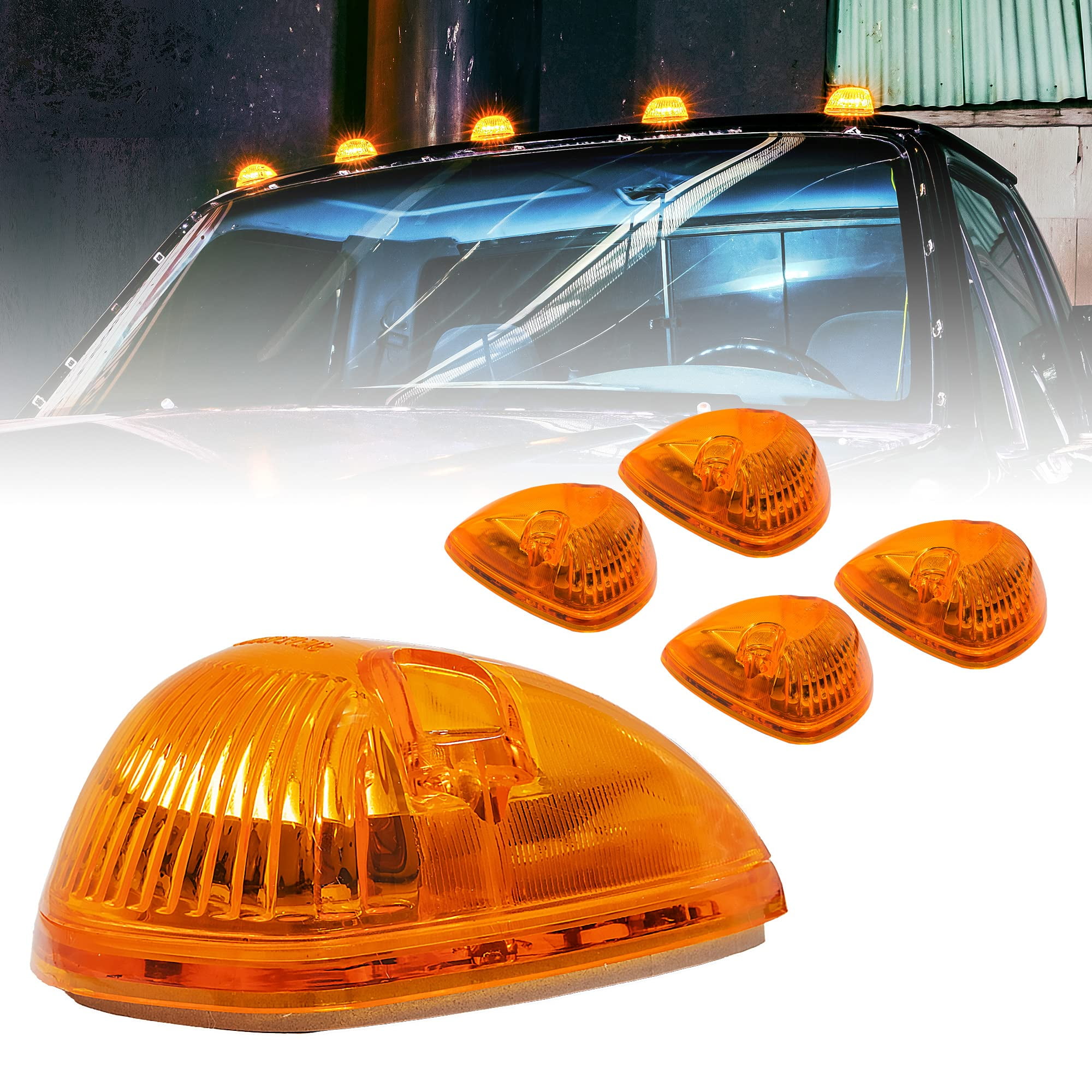 TRUE MODS Amber Teardrop OIF8 Cab Marker Light Kit 108] [SAE P2 ...