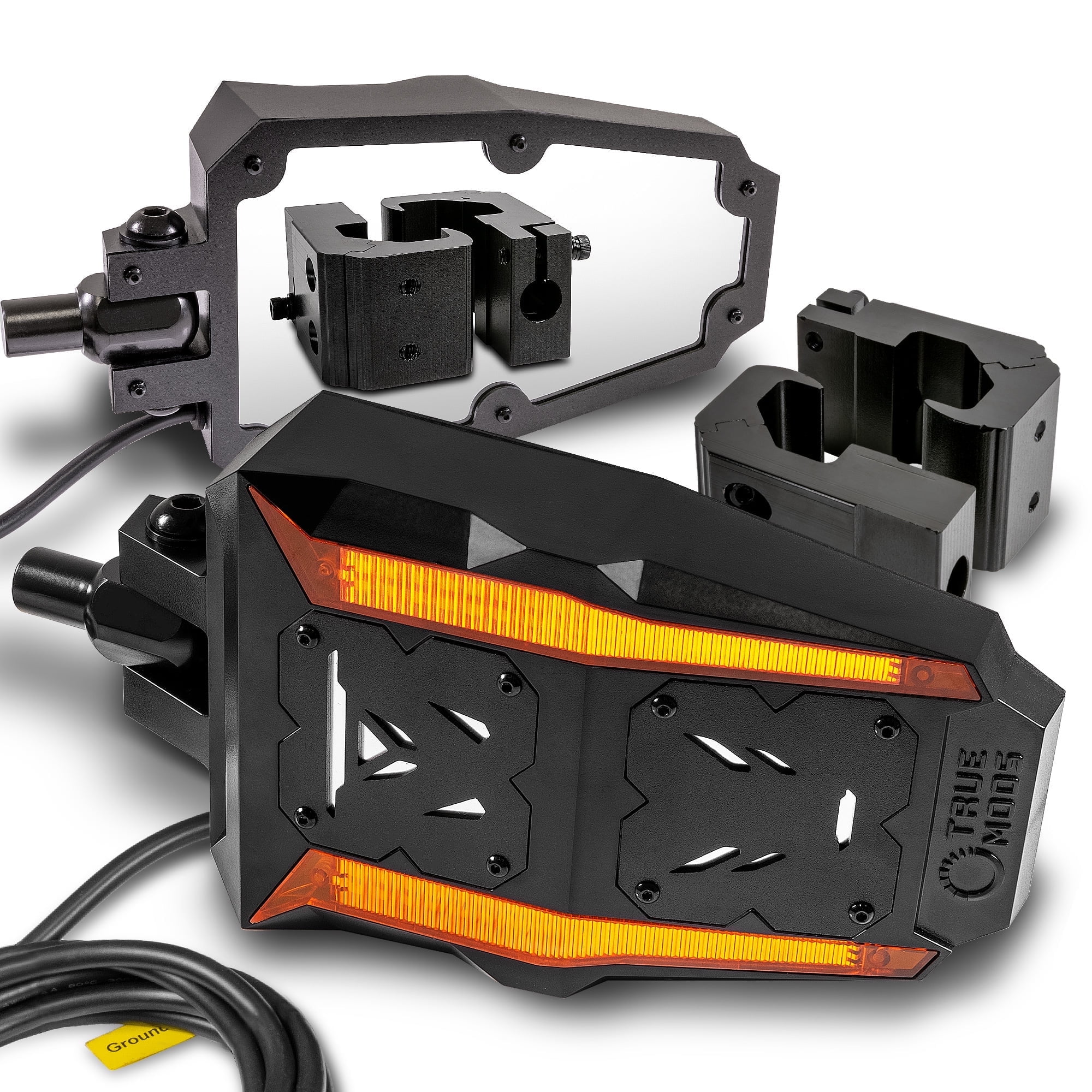 TRUE MODS UTV Side Rear View Mirrors Kit with [Sequential Amber Turn ...