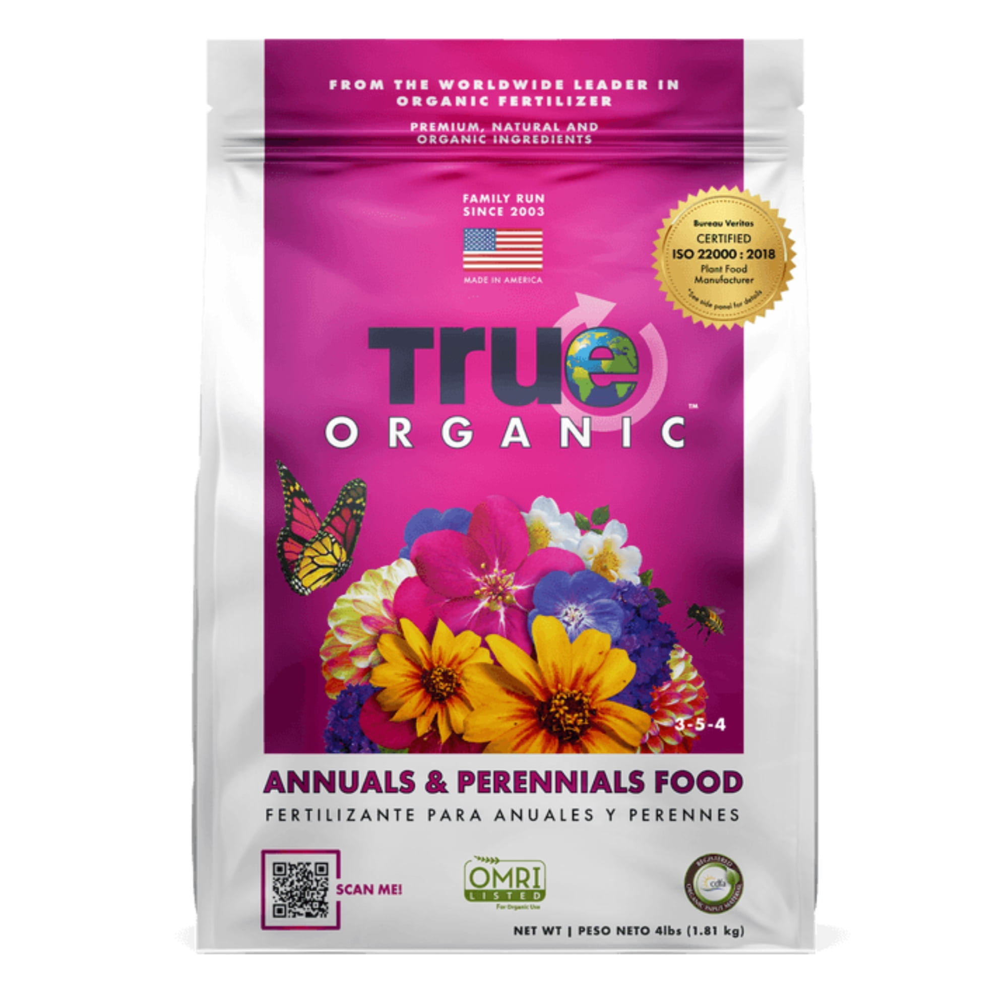 TRUE Organic Annual and Perennials Fertilizer Blend, 4lb - Walmart ...