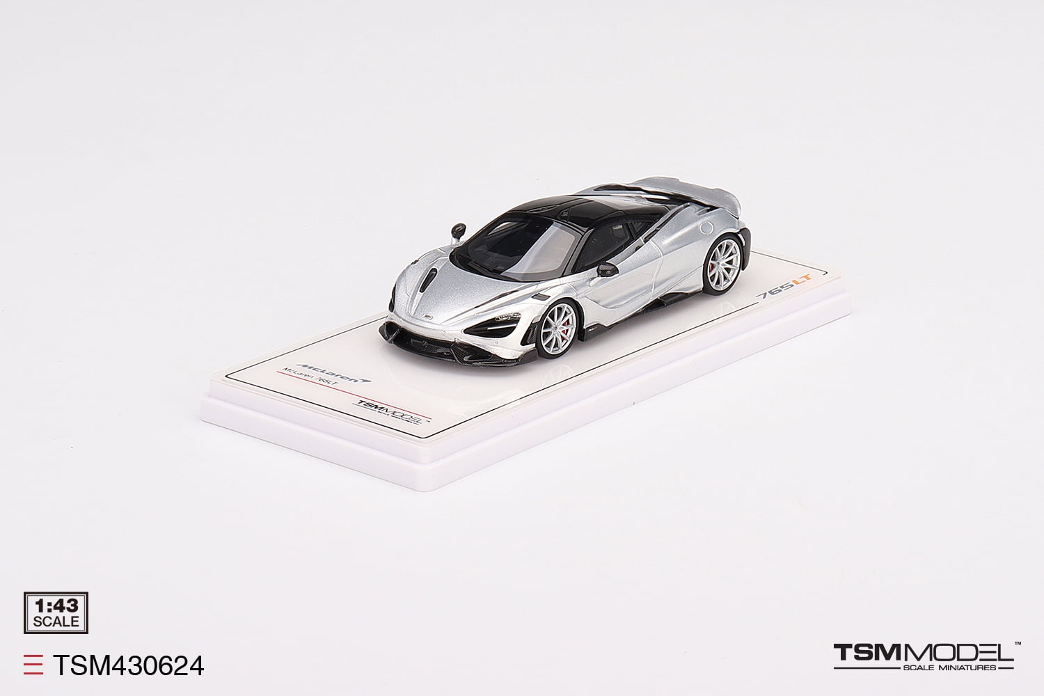 TRUE SCALE MINIATURES MCLAREN 765LT ICE SILVER - Walmart.com