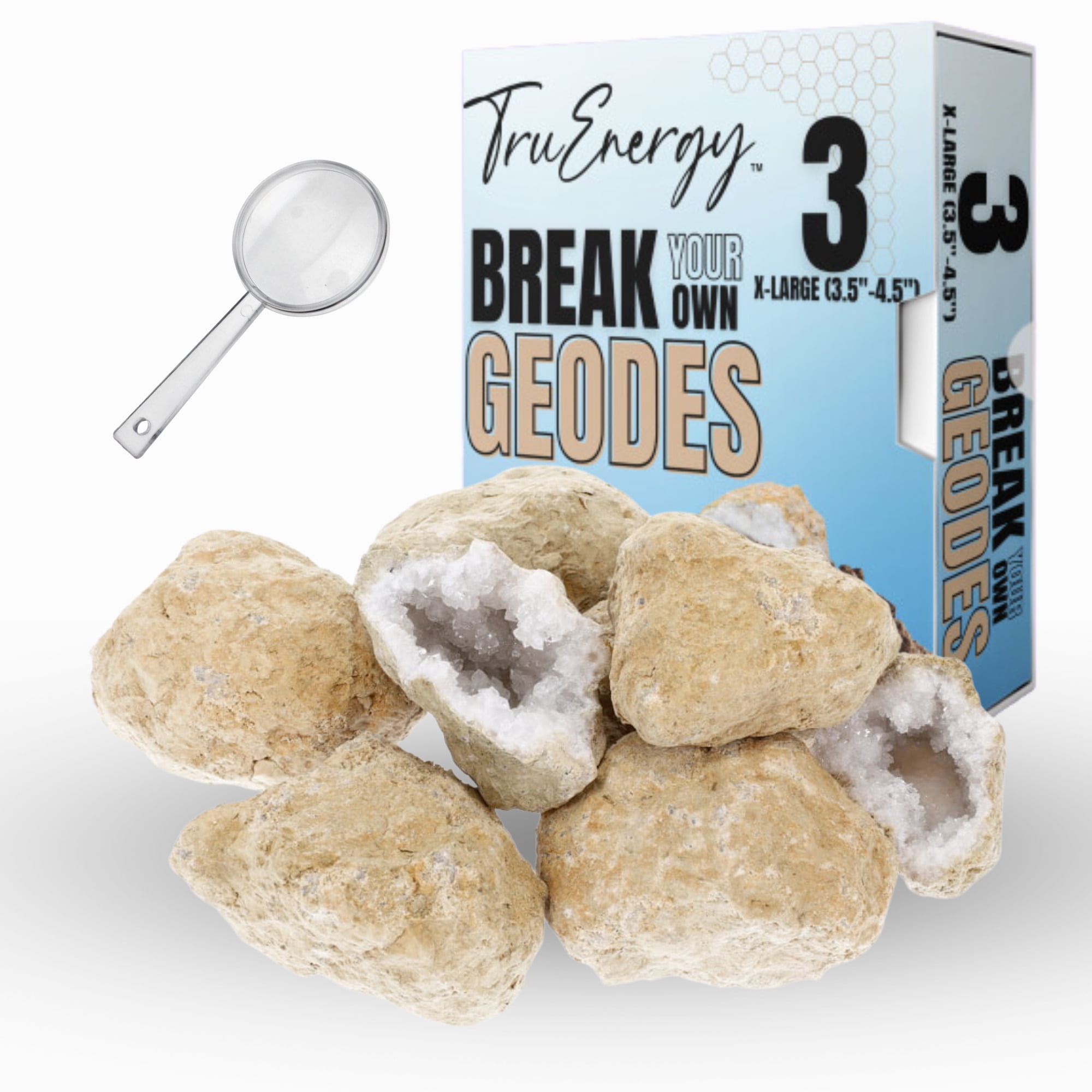TRUENERGY X Large Break Your Own Geodes with Crystals - 3 Count (X ...