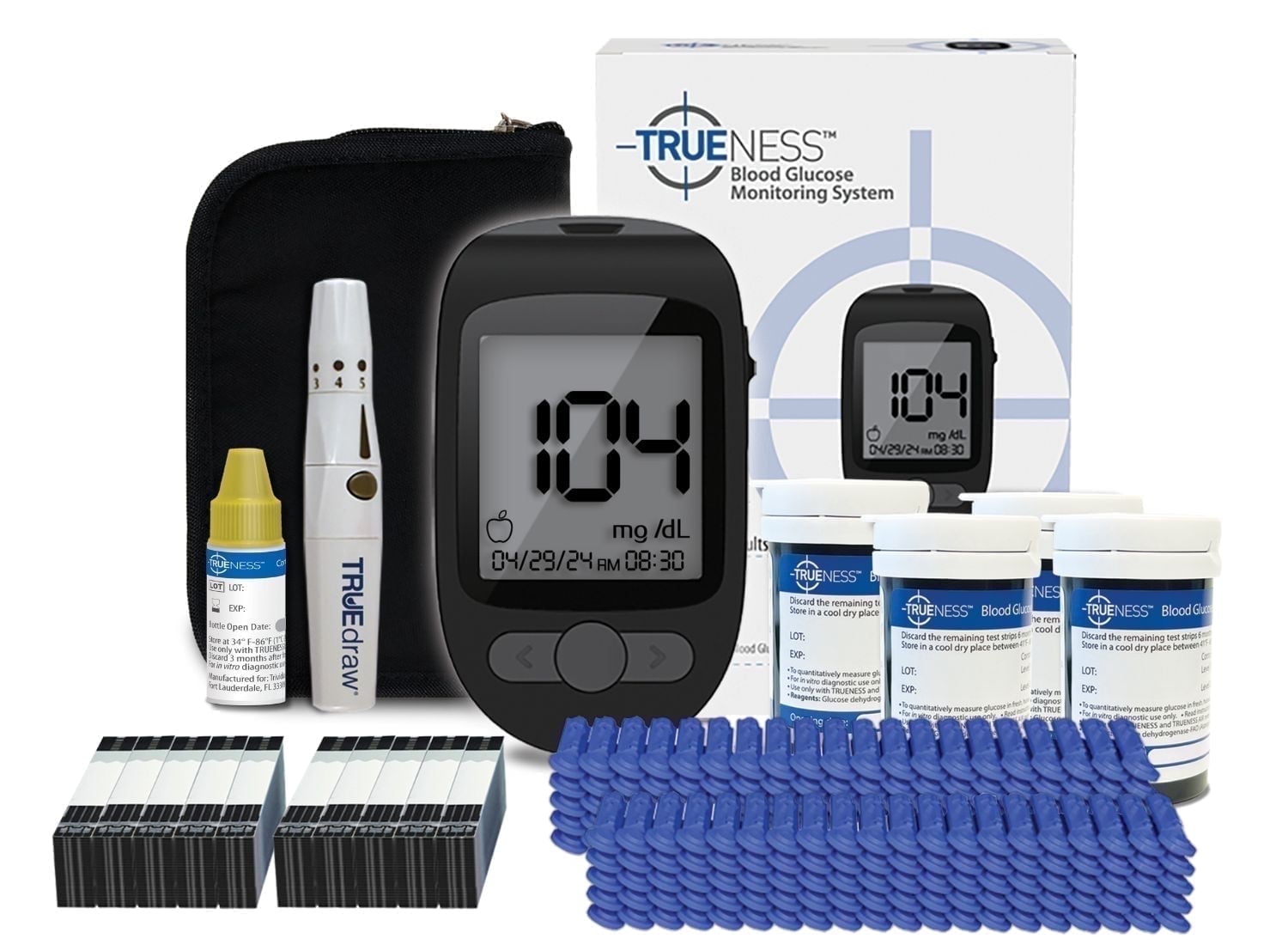 TRUENESS Blood Glucose Meter Bundle with 200 Test Strips - Walmart.com