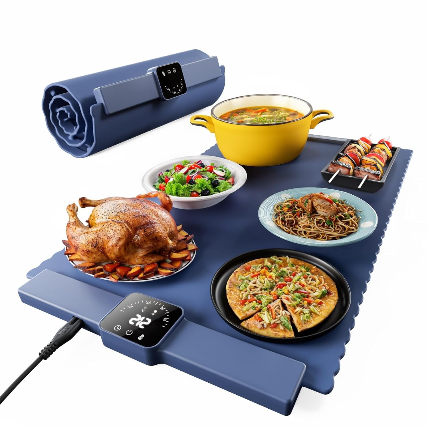 TRUEROSE Silicone Full Surface Heating Mat Food Warmer Electric Tray ...