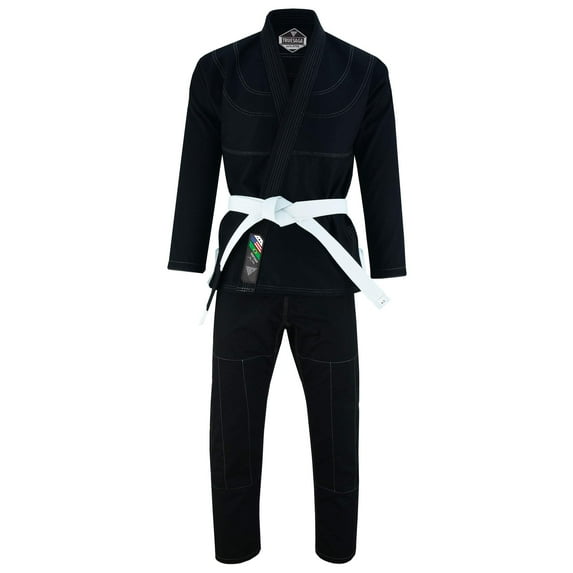 TRUESAGA - Regular Plain Jiu Jitsu Kimono Gi Uniform Deluxe BJJ Fabric ...