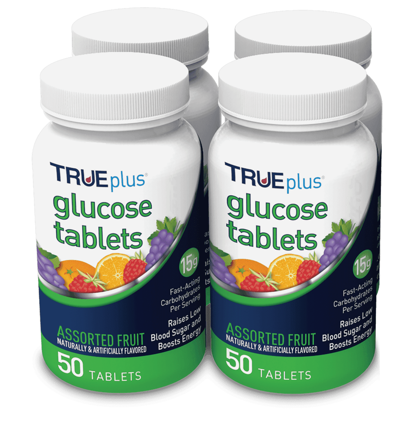 TRUEplus® Glucose Tablets, Assorted Flavor (Grape, Raspberry, Orange ...