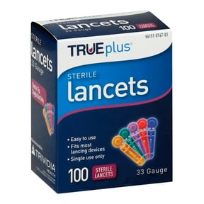 TRUEplus Sterile Lancets 28 Gauge, Single Use, Fits Most Lancing ...