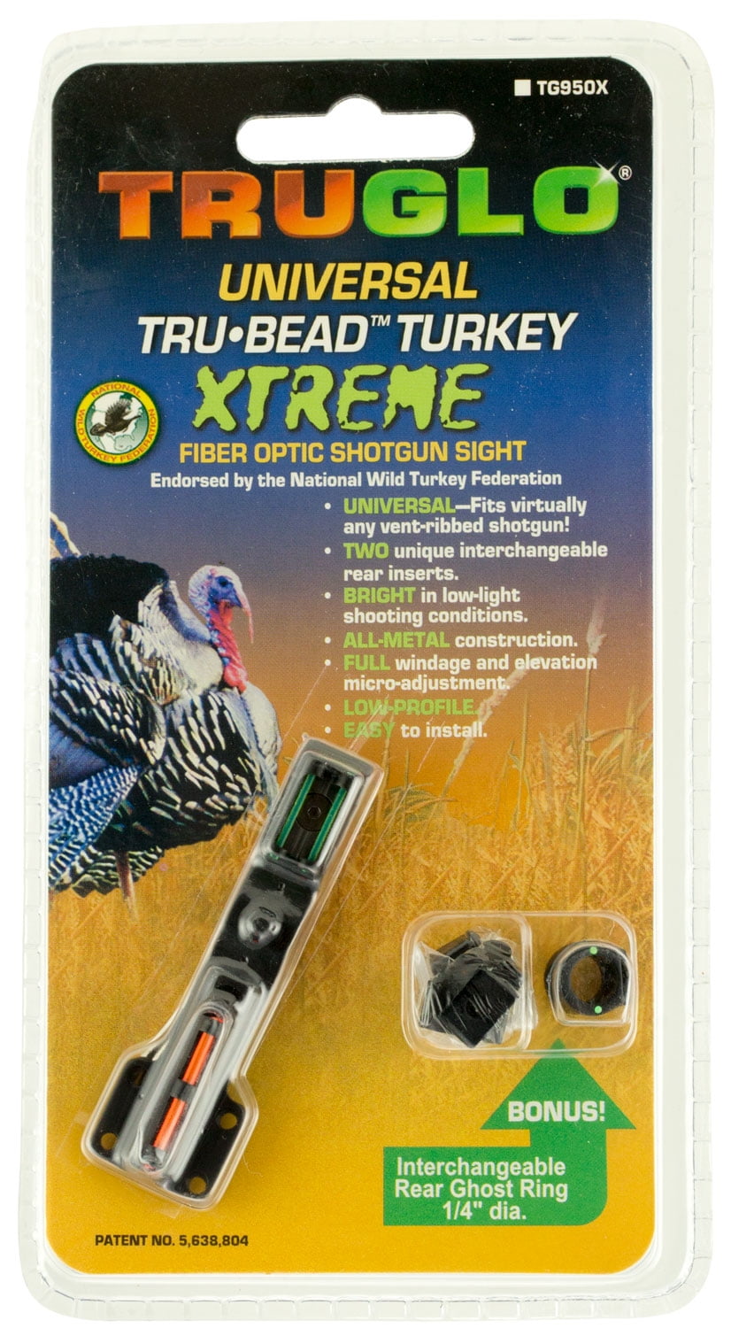 TRUGLO TRU-BEAD TURKEY UNIVERSAL SHOTGUN FIBER OPTIC GREEN/RED BLACK ...