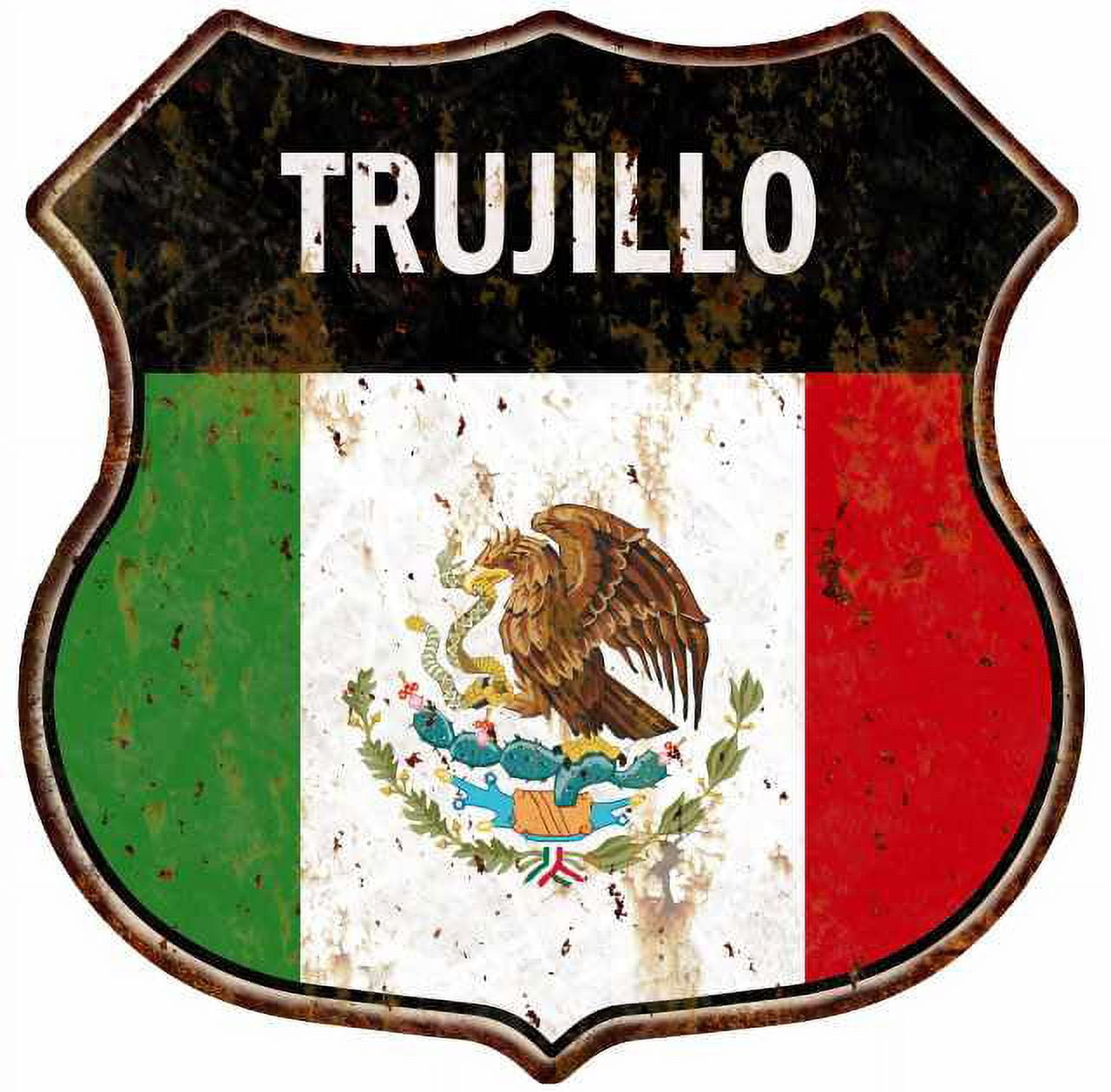 TRUJILLO Mexican Flag Sign Shield Metal Gift Mexico 211110008089 ...