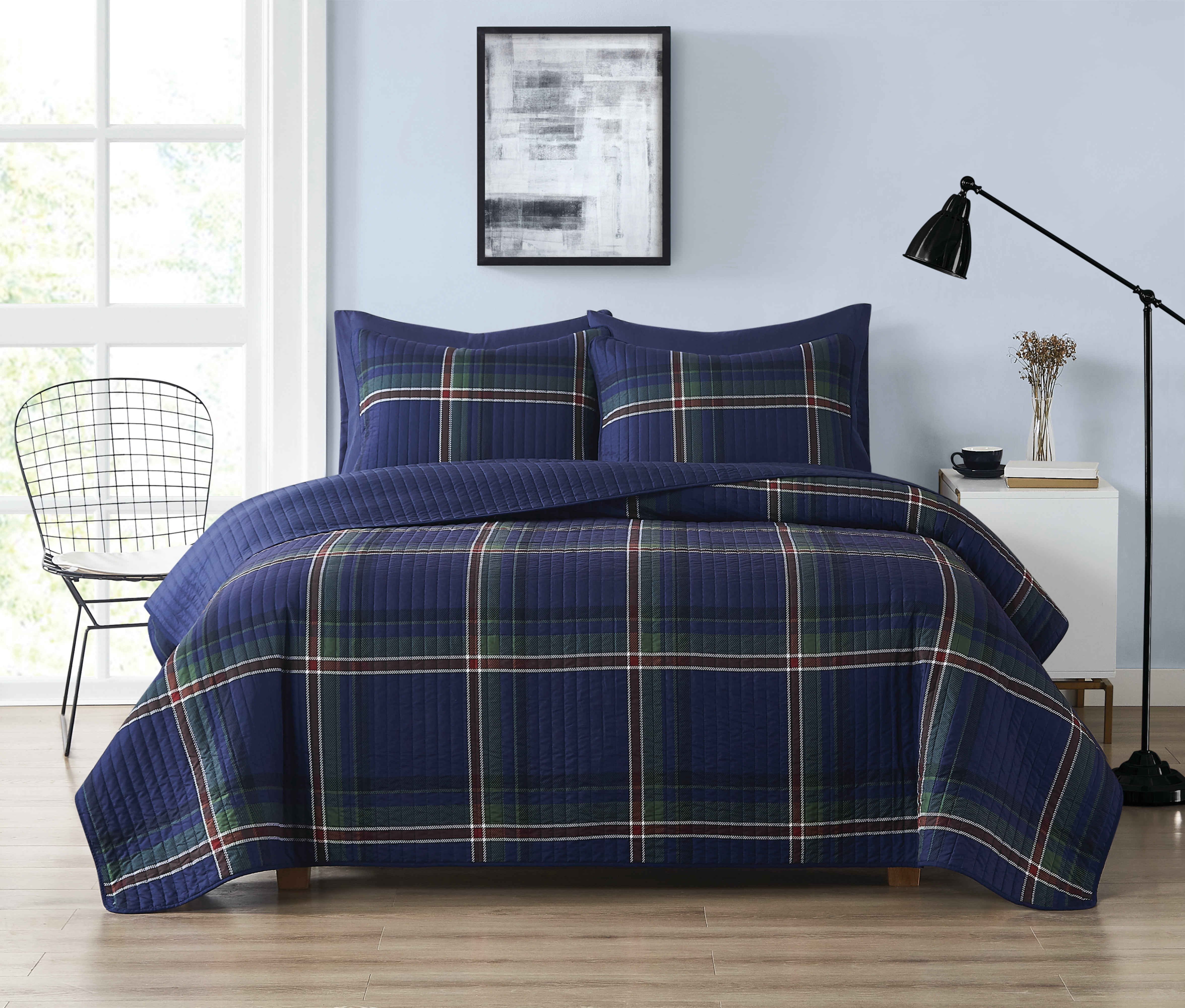 TRULY SOFT Bronson Plaid Quilt Set Multiple Polyester 3-Piece King ...