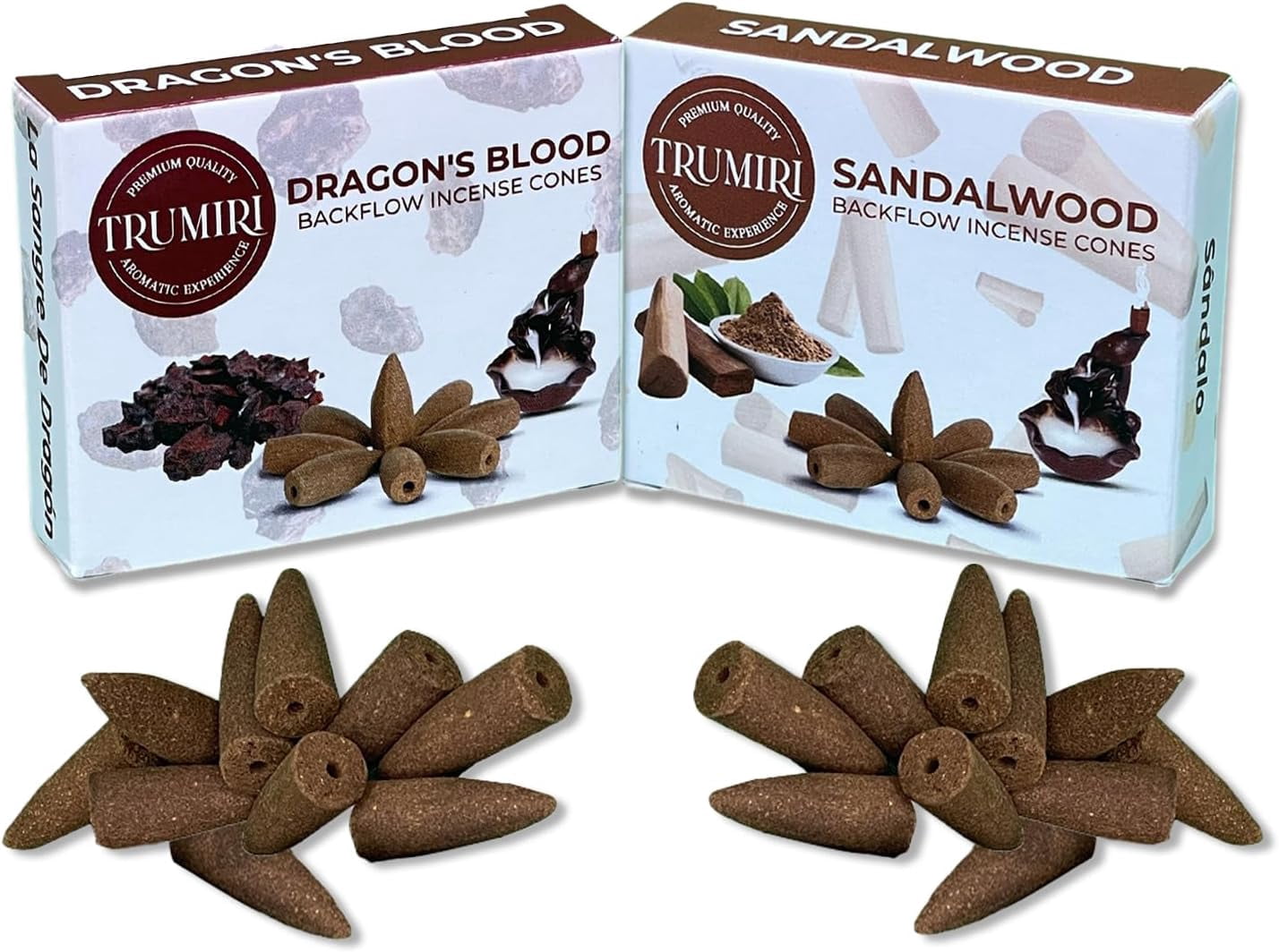 TRUMIRI Backflow Incense Cones - Combo Pack of 20 Waterfall Cones (10 ...