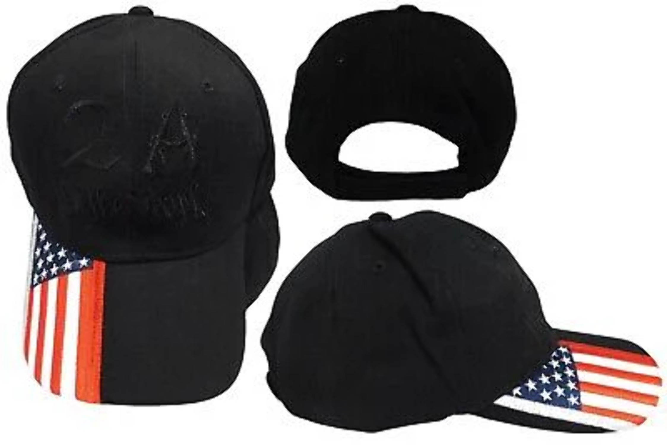 TRUMP 2024 2A We The People Blackout USA Flag On Bill Cotton Adjustable Cap Hat - Walmart.com
