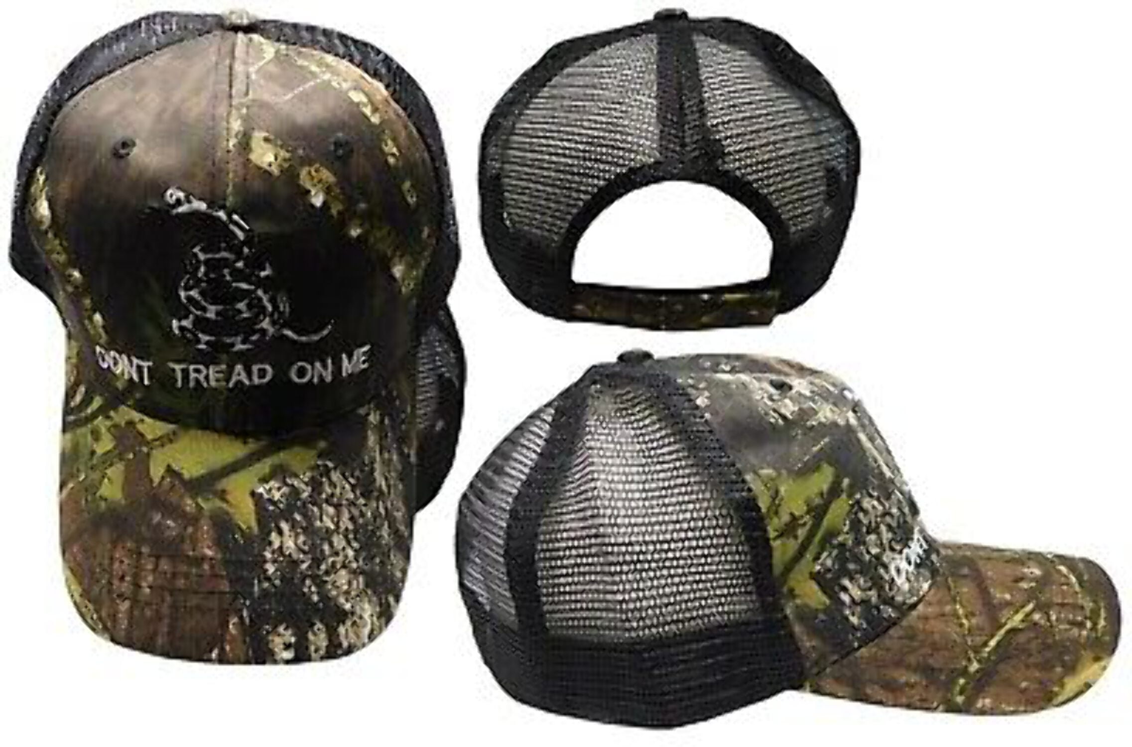 TRUMP 2024 Gadsden Don't Tread On Me Real Tree Camouflage Camo Mesh Cap ...