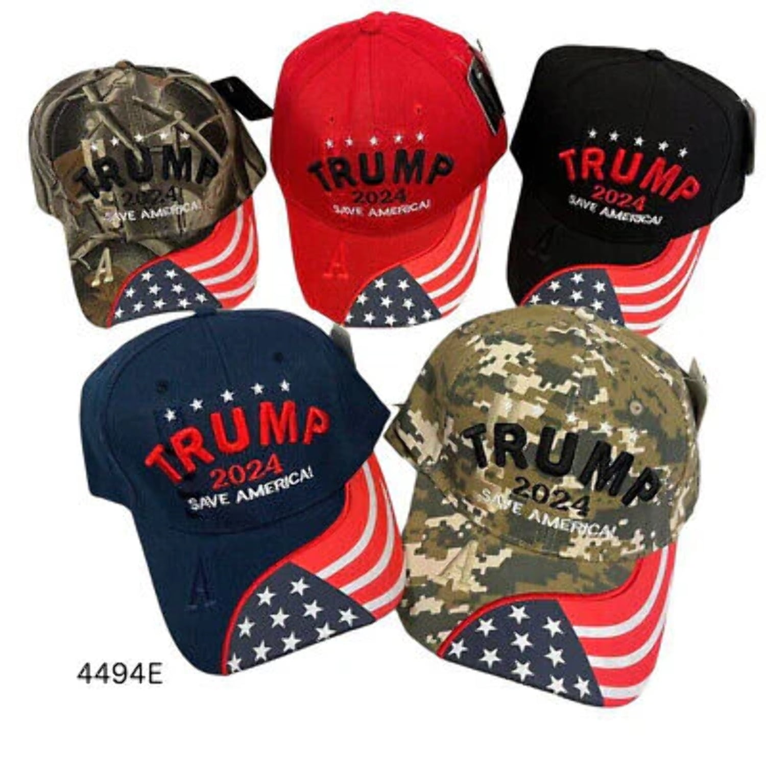TRUMP 2024 SAVE AMERICA! USA FLAG SHADOW EMBROIDERED HAT CAP (BLUE) L2 ...