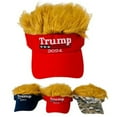 TRUMP 2024 TRUMP HAIR MAGA EMBROIDERED VISOR HAT CAP (RED) - Walmart.com