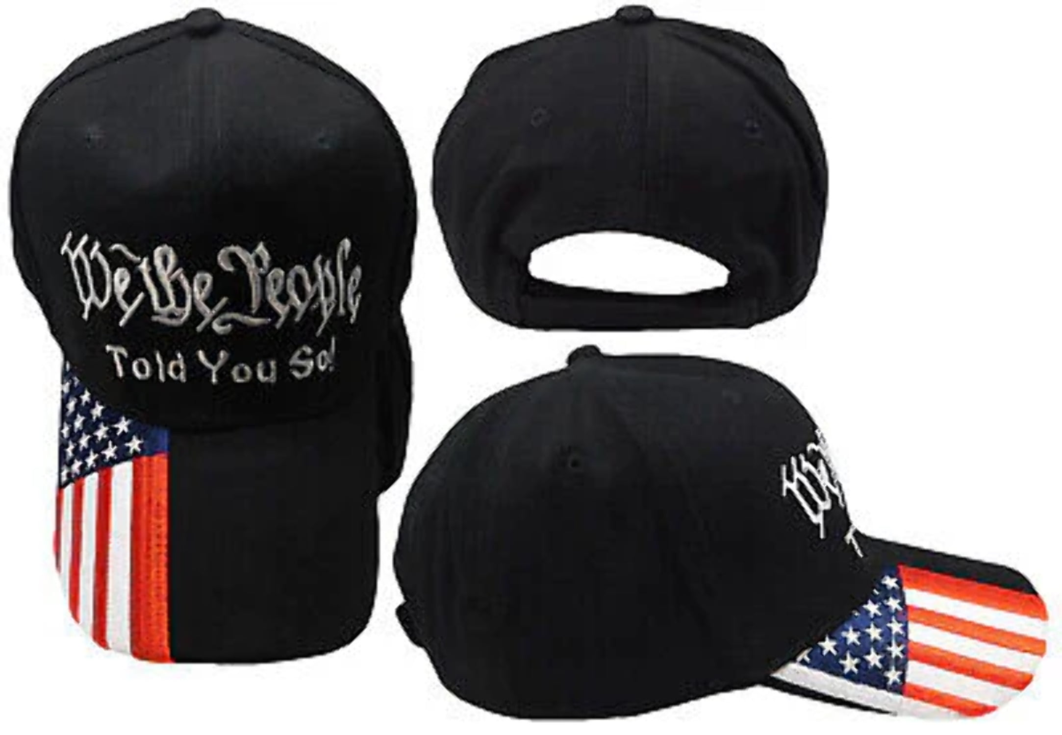 TRUMP 2024 We The People Told You So! Black RWB USA Flag On Bill Cap ...