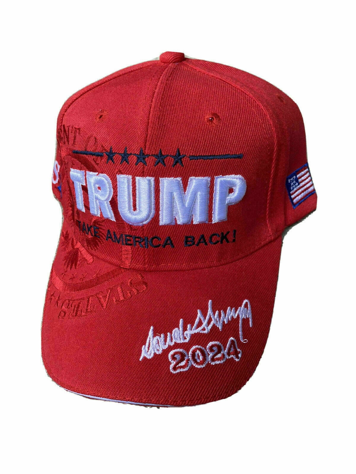 TRUMP Take America Back Embroidered Unisex Hat, Cotton and Poly, Red ...