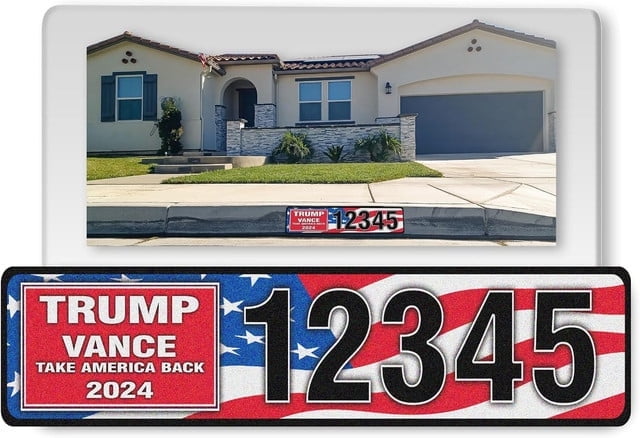 TRUMP Vance Curb Wrap® Address Decal – Reflective Aluminum 3D Wall ...
