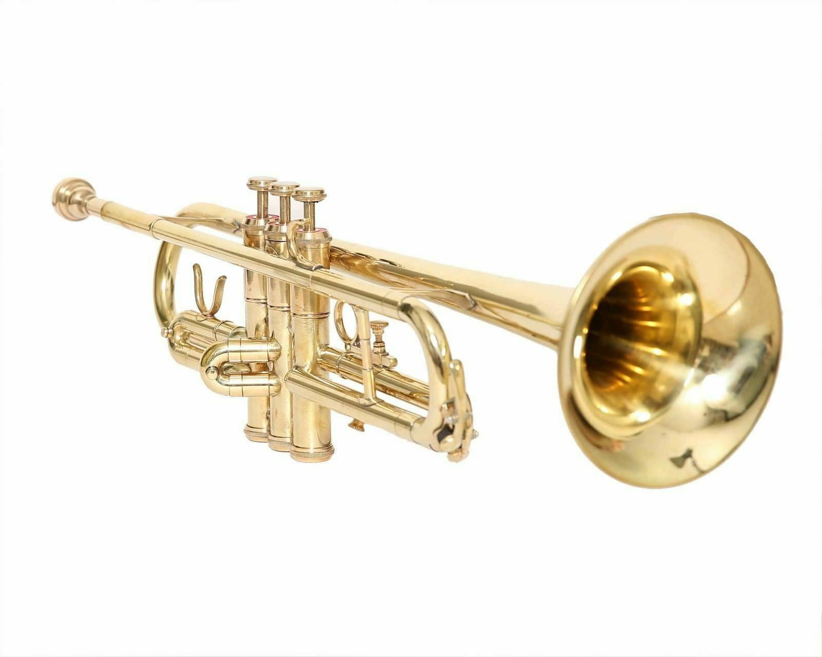 Sai Musical Trumpet, Gold Polish, Bb Pitch, with Hard Case and ...