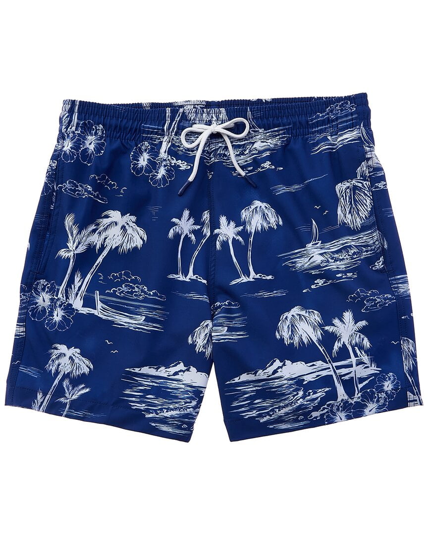 TRUNK mens s Surf & Swim Co. Island Landscape Sano Swim Short, XL, Blue ...