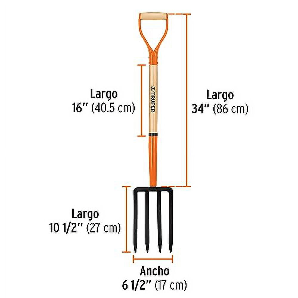 TRUPER BJ-4 Metal Y-Handle Spading Fork - Walmart.com