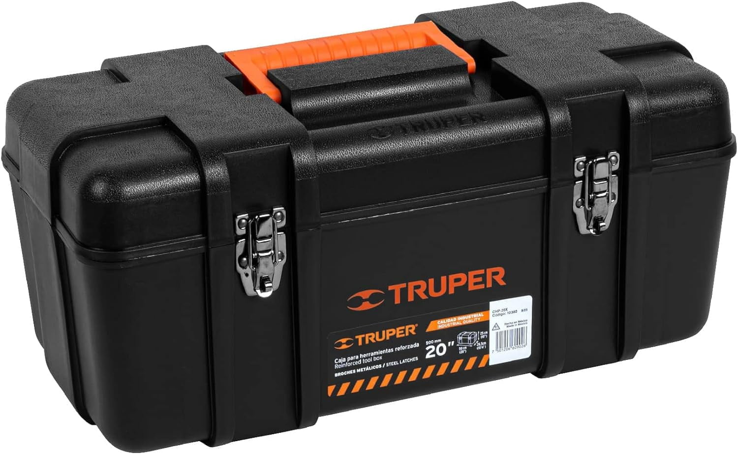 TRUPER CHP-20X 4.9Lb Heavy Duty Toolboxes, Steel Latches 20"X10 1/2"X10 ...