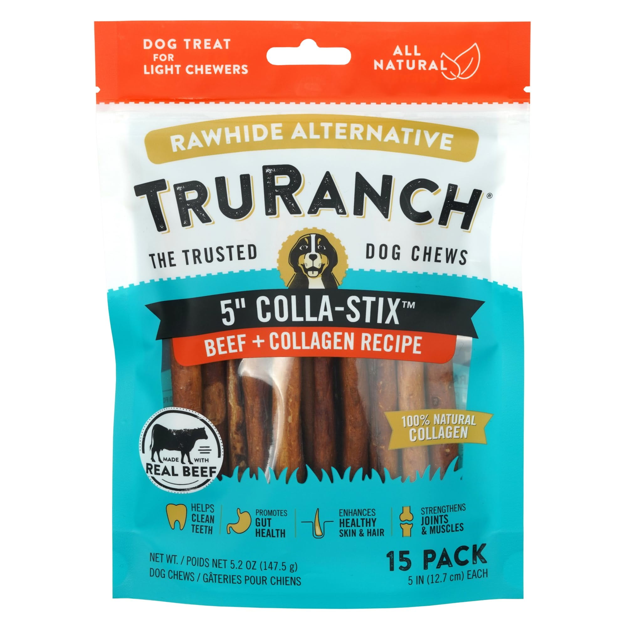 TRURANCH Collagen Sticks - YYF14 5" Collagen Sticks for Dogs - Long ...
