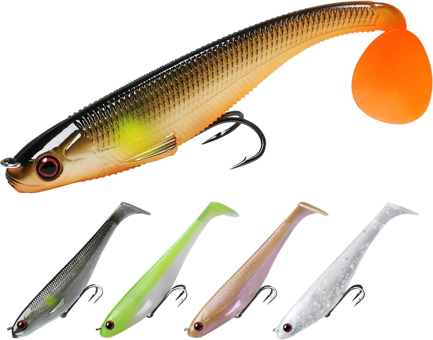 TRUSCEND Pre-Rigged Soft Fishing Lures, Well-Made Lures for Family ...