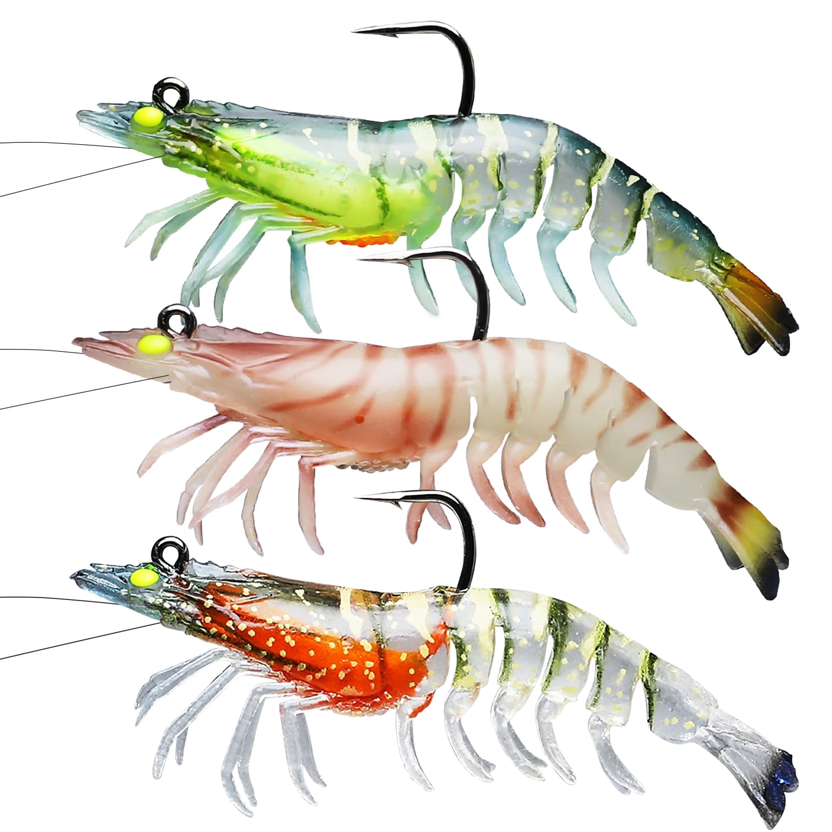 TRUSCEND Pre-rigged Fishing Jig Lures for Freshwater and Saltwater ...