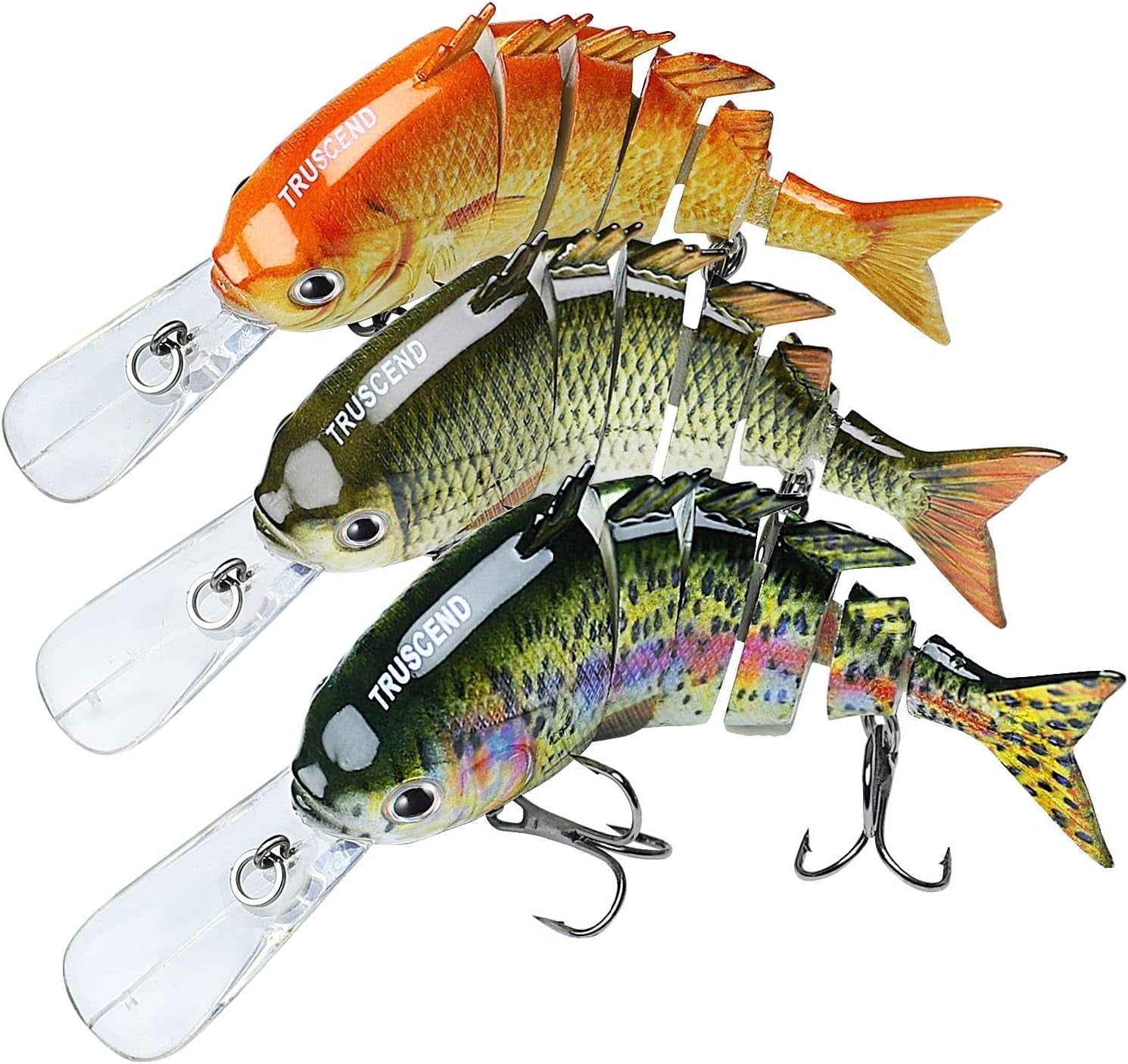 TRUSCEND 3Pcs Swimmax Fishing Lures for Freshwater and Saltwater ...