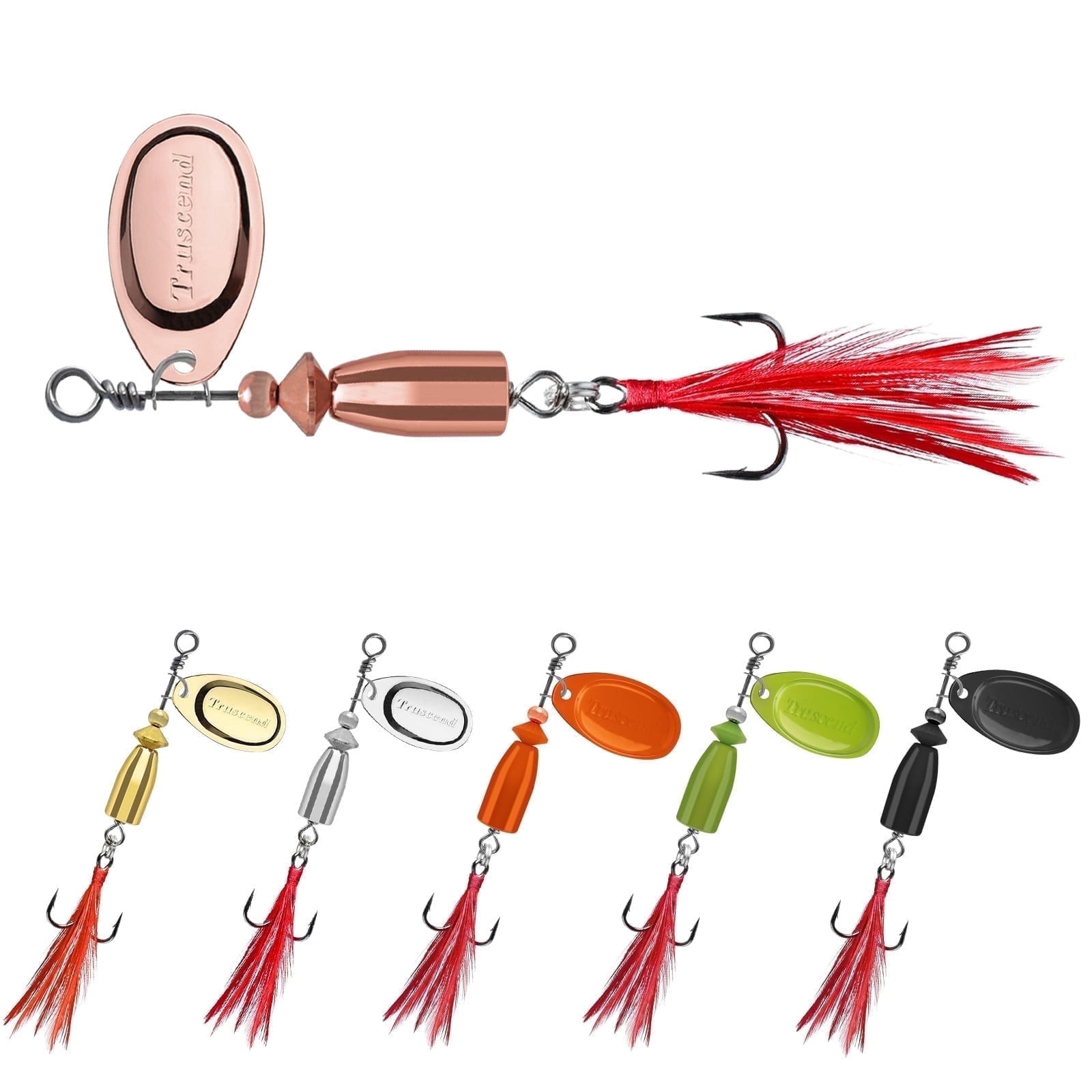 Truscend Fishing Spinner Lure with Two-Way Spinning Spoons System ...