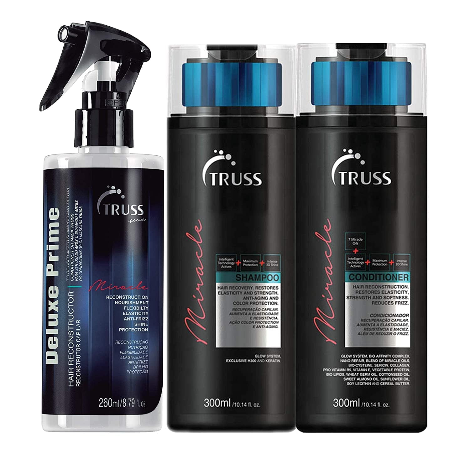 TRUSS Deluxe Prime Hair Treatment Bundle with Miracle Shampoo and ...