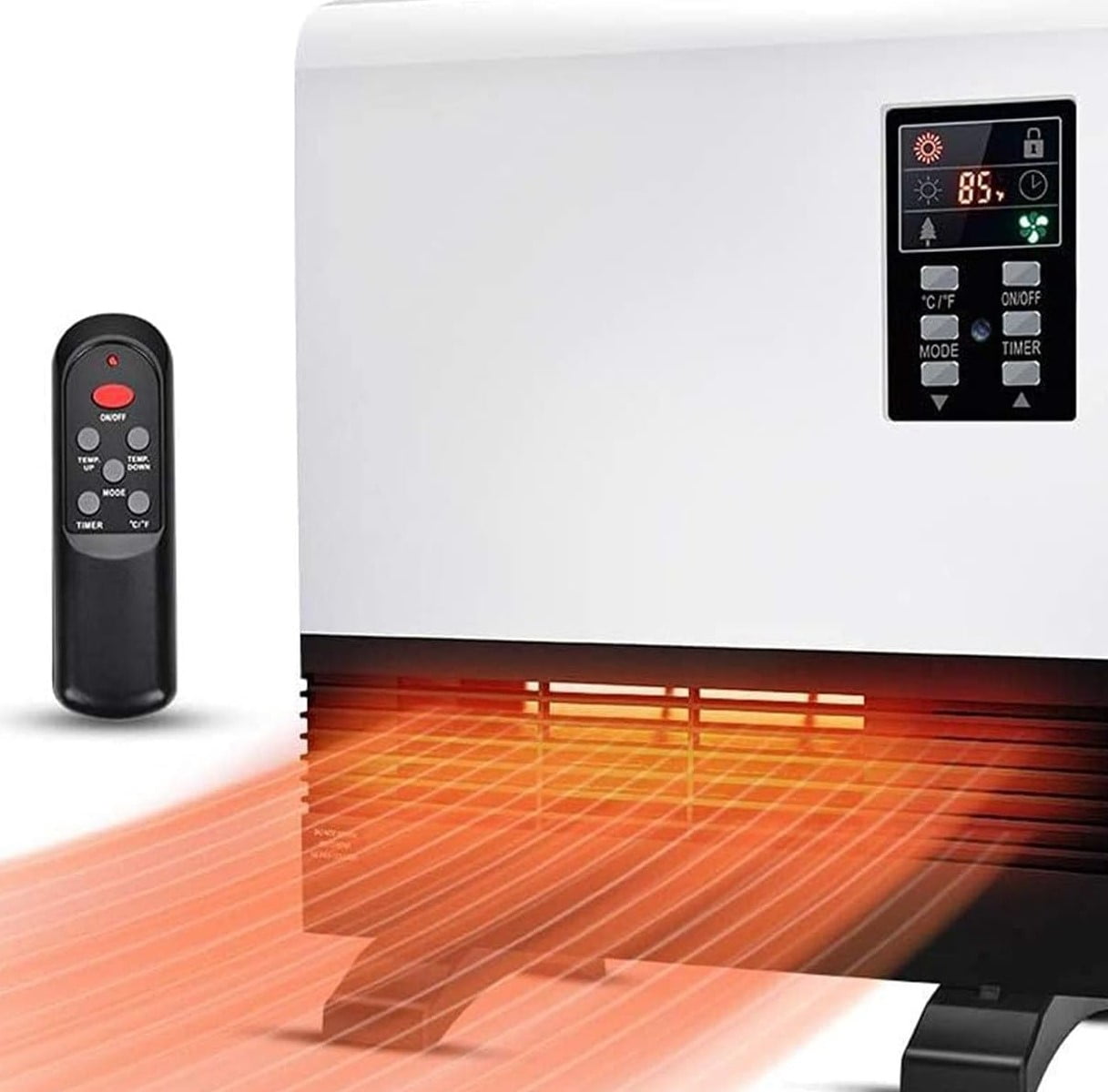 Ecotronic 1500W Corded Electric Space Heater, 3 Heat Settings, Child ...