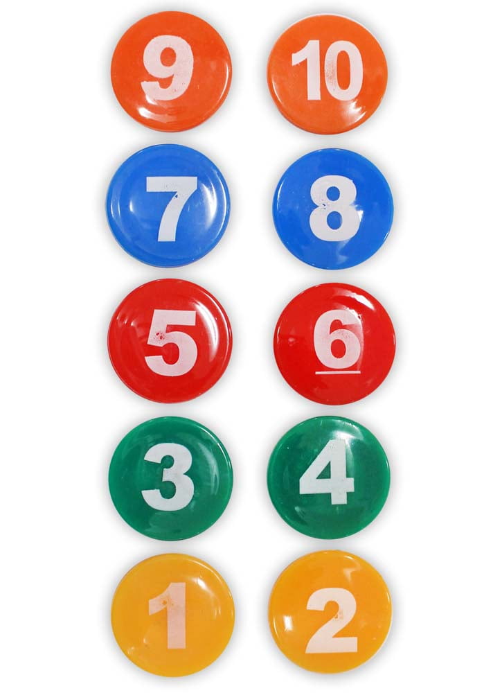 TRUVUE 10-Piece Colorful Magnets | Numbered 1-10 | 1" (2.5 cm) Diameter ...