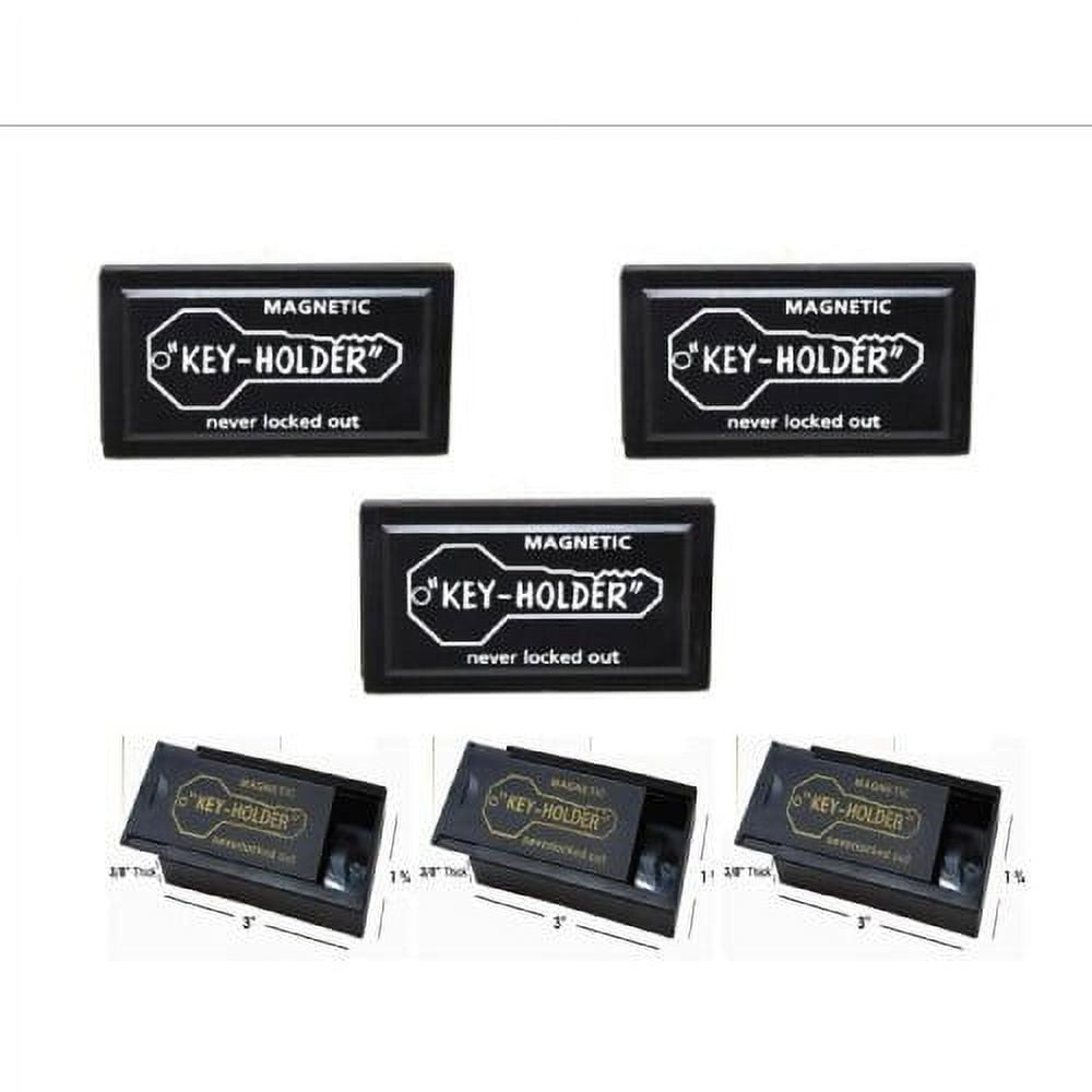 TRUVUE 3 Pack Magnetic Key Keeper Hider for Car & Outside | 3" X 1.75 ...