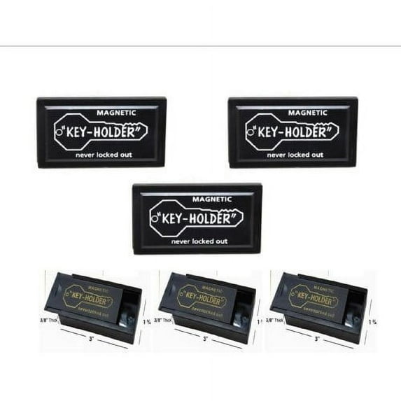 TRUVUE 3 Pack Magnetic Key Keeper Hider for Car & Outside | 3" X 1.75 ...