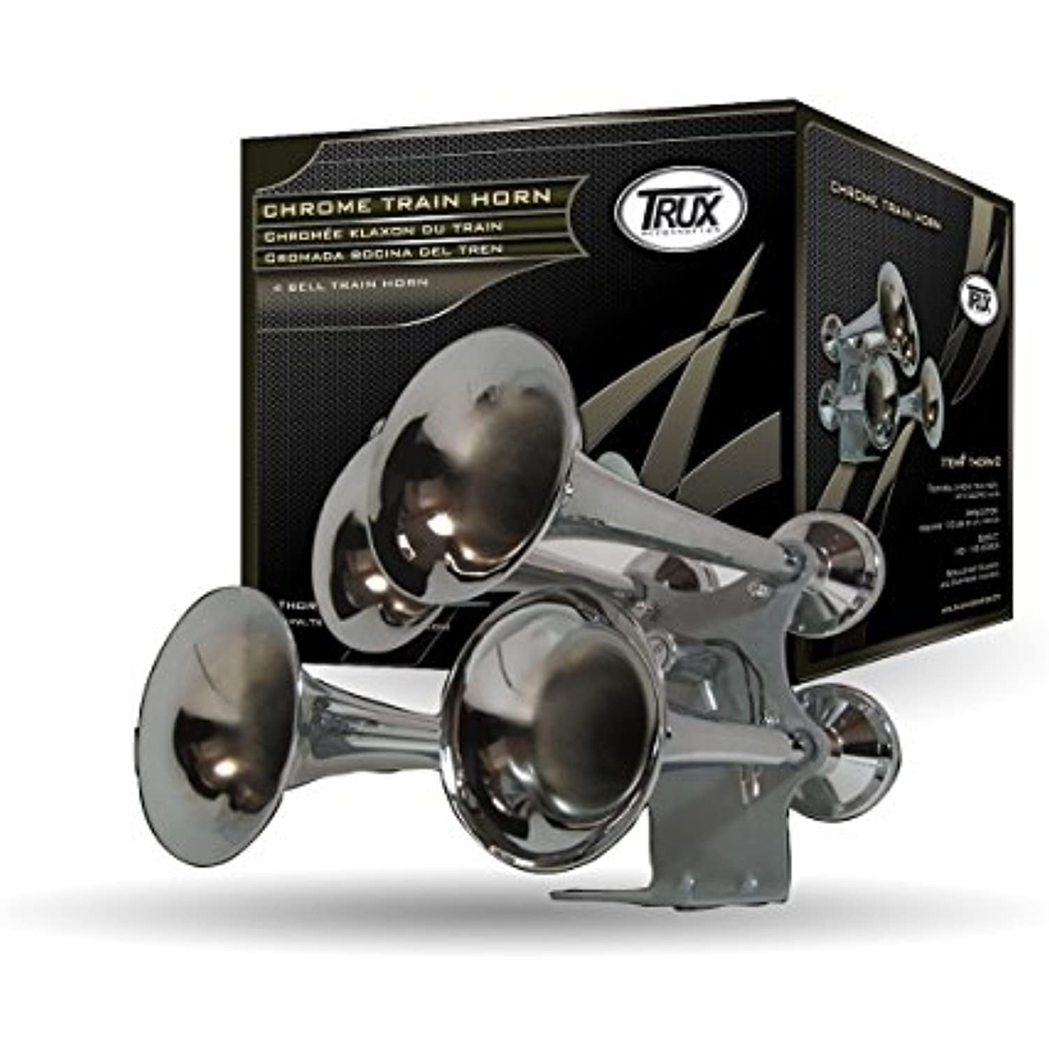 TRUX THORN-2 Train Horn, 4 Bell, Chrome (140 145 Decibels) - Walmart.com