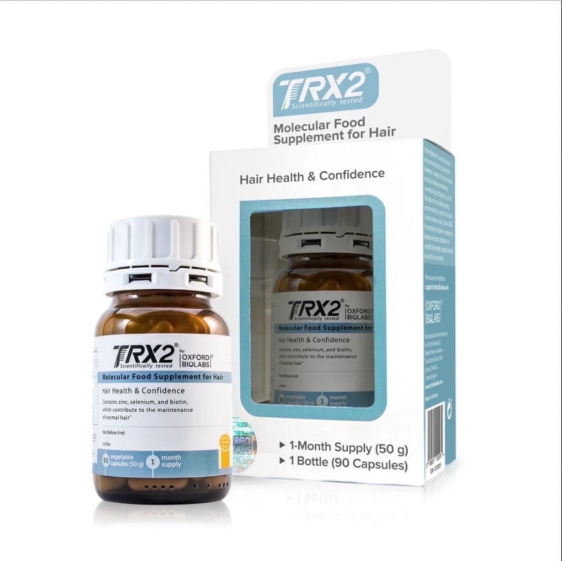TRX2 Molecular Hair Supplement by Oxford Biolabs, 90 Capsules - Walmart.com