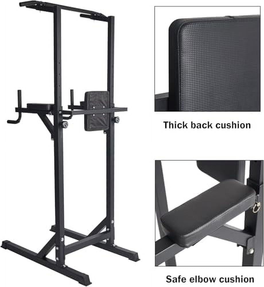 TRY & DO Power Tower Multi-Function Strength Training Dip Station Pull Up Bar Adjustable Home ...