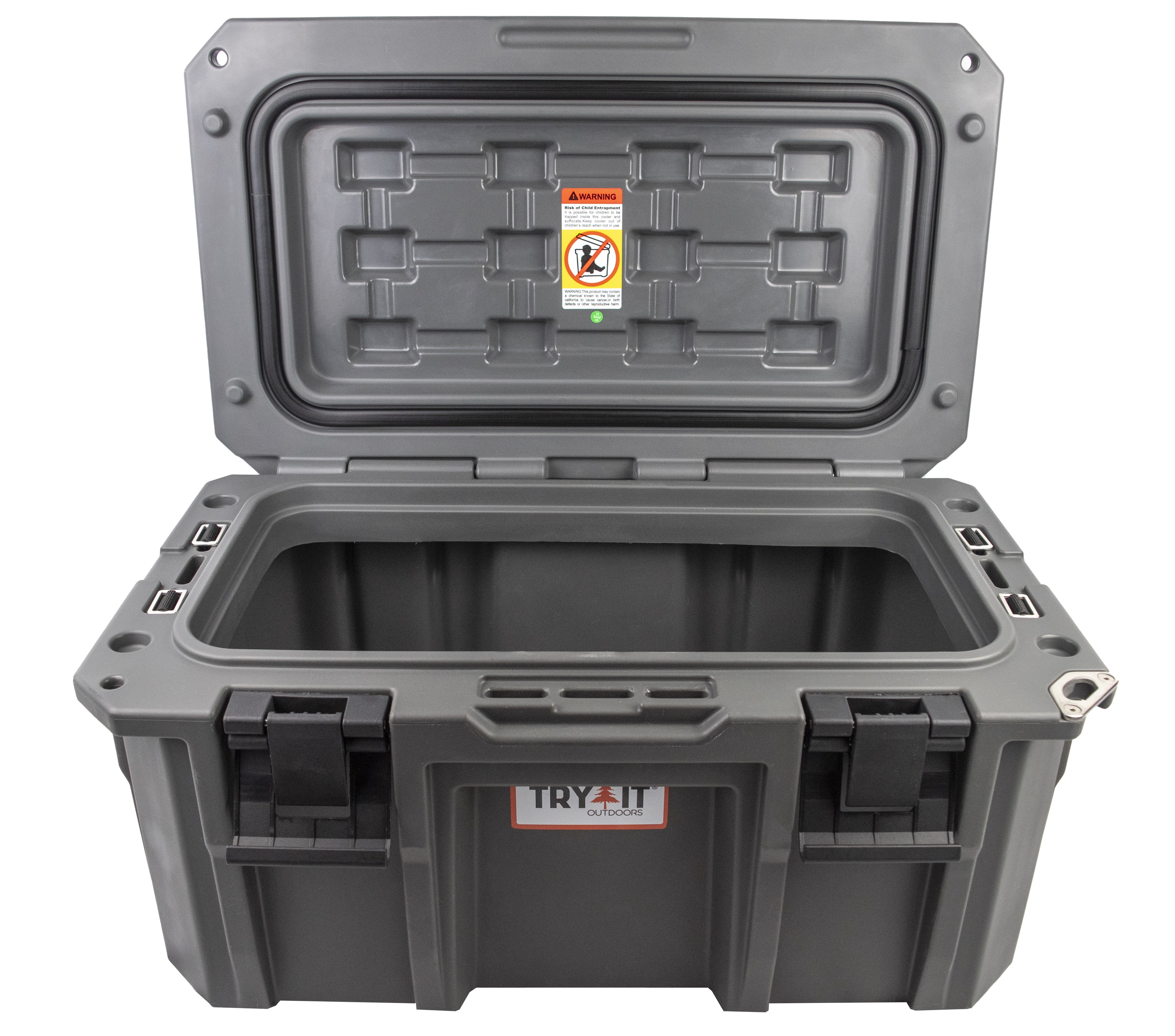 Try it Outdoors Dry Box Waterproof Dry Box Charcoal Black 50L - Walmart.com