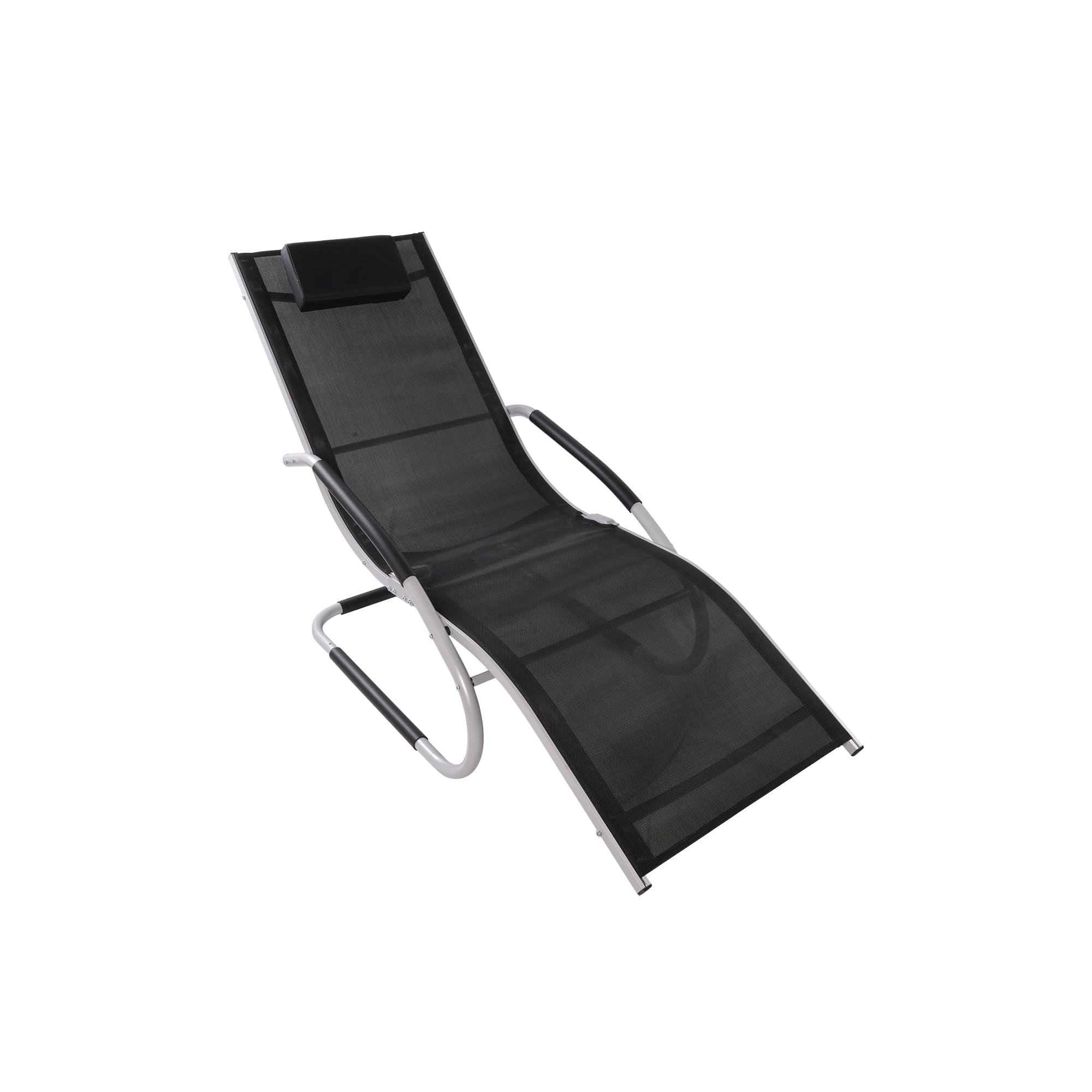 TRY & DO Patio Rocking Lounge Chair Zero Gravity Rocking Chair with ...