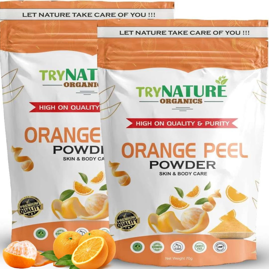 TRYNATURE ORGANICS Pure Orange Peel Powder Natural Skin Brightening ...