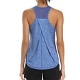 TRYSIL Womens Workout Tank Tops Racerback Mesh Sleeveless Athletic Yoga ...